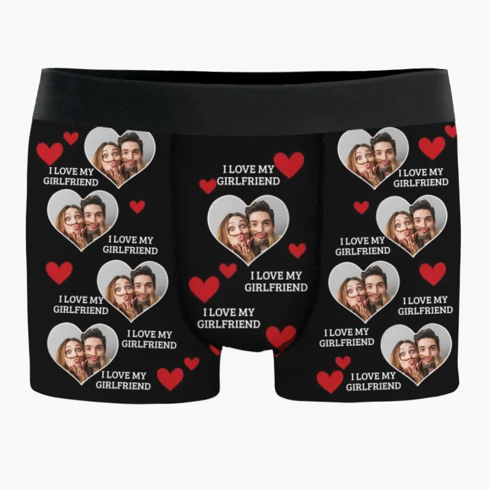Boxer Brief My Love Custom Photo Underwear For Couples - His & Hers ...