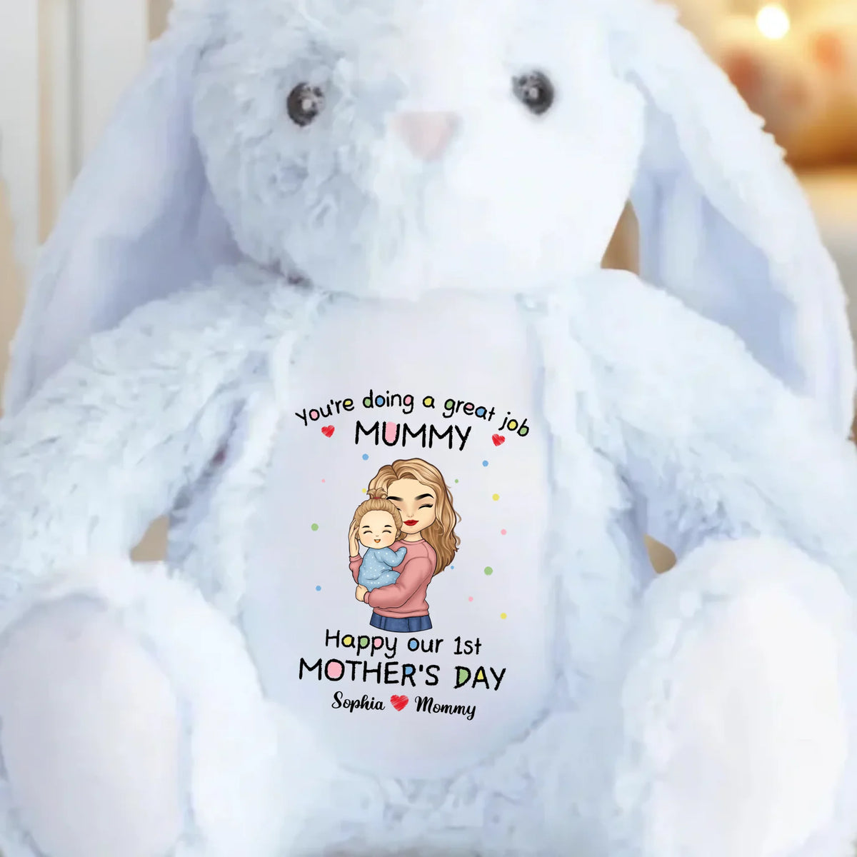Toy Plush 1st Mother's Day In Heaven 2025, Stuffed Bunny, Gift For ...