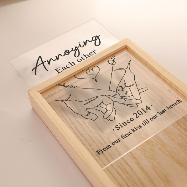 Annoying Each Other Forever - Couple Personalized Custom Frame Light B ...
