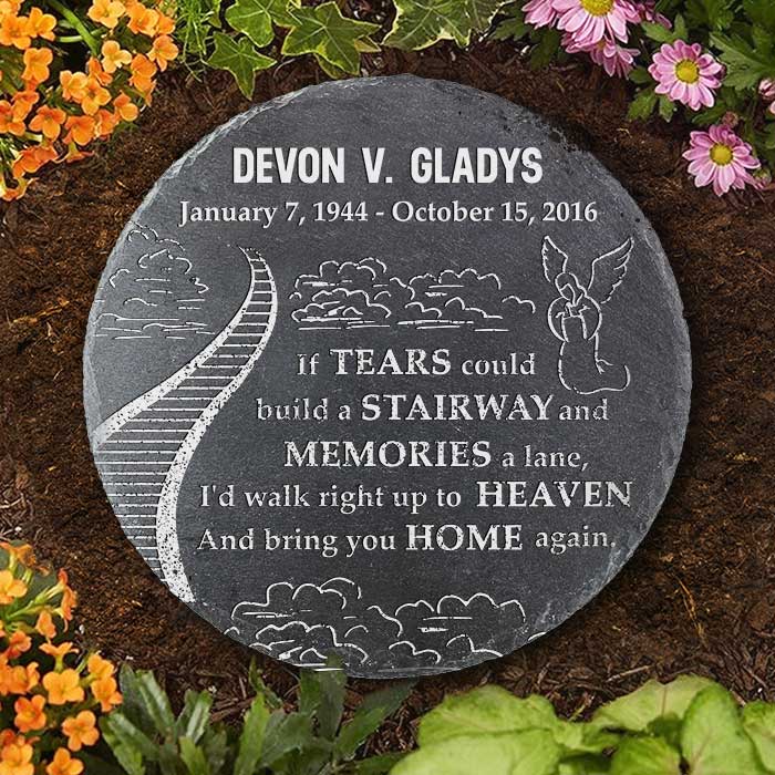 If Tears Could Build A Stairway - Personalized Memorial Stone, Human G ...