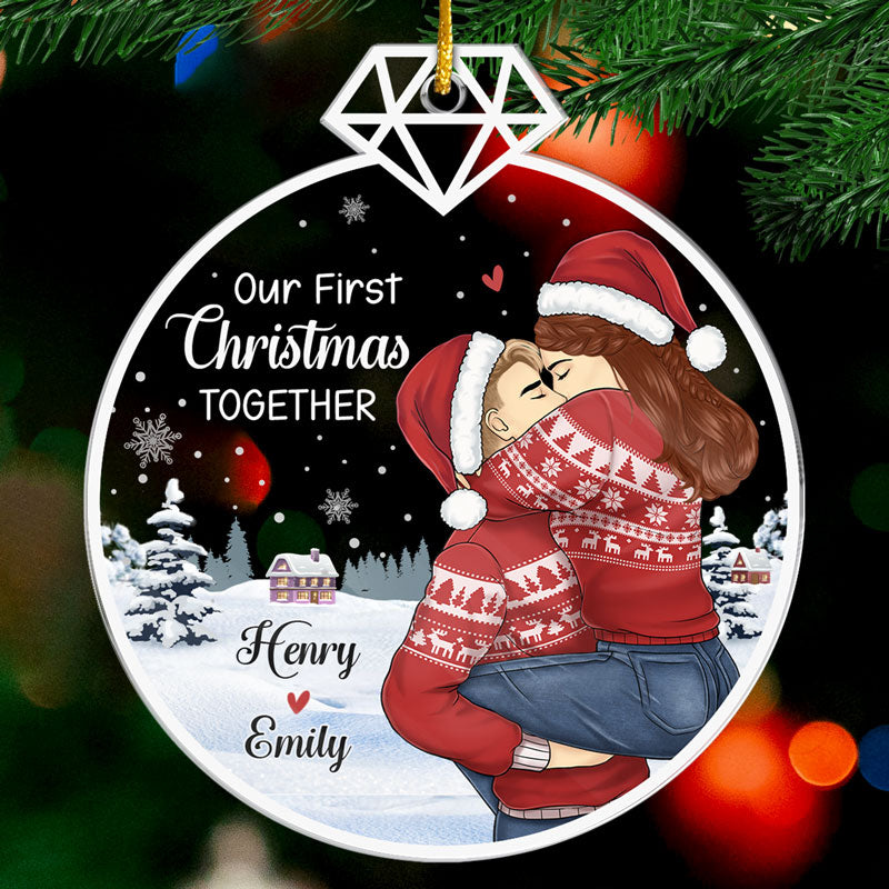 First christmas ornament couple store